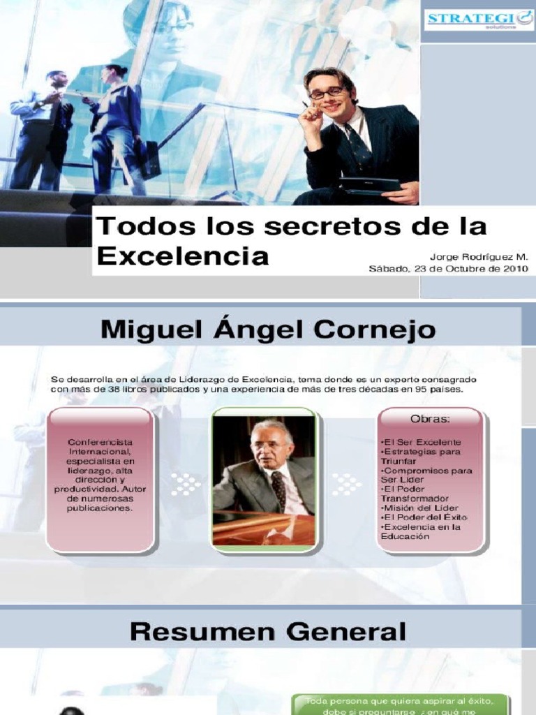 Excelencia y Compromiso de Ser Lider Miguel Angel Cornejo | PDF