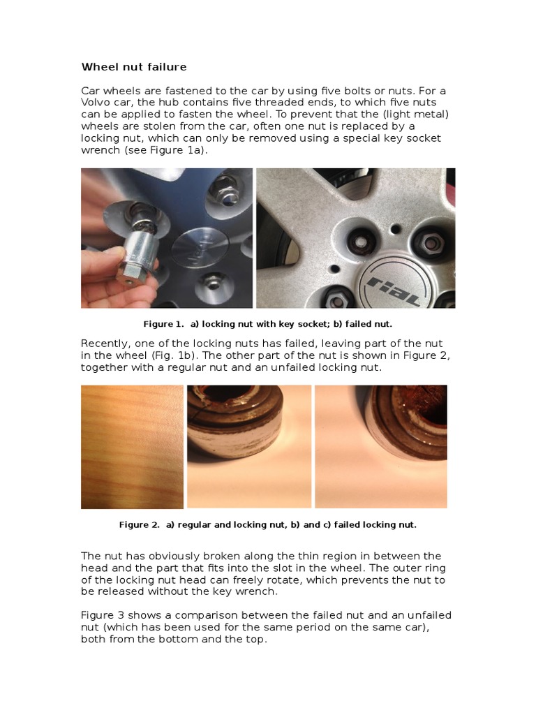 Wheel Bolt Failure | PDF