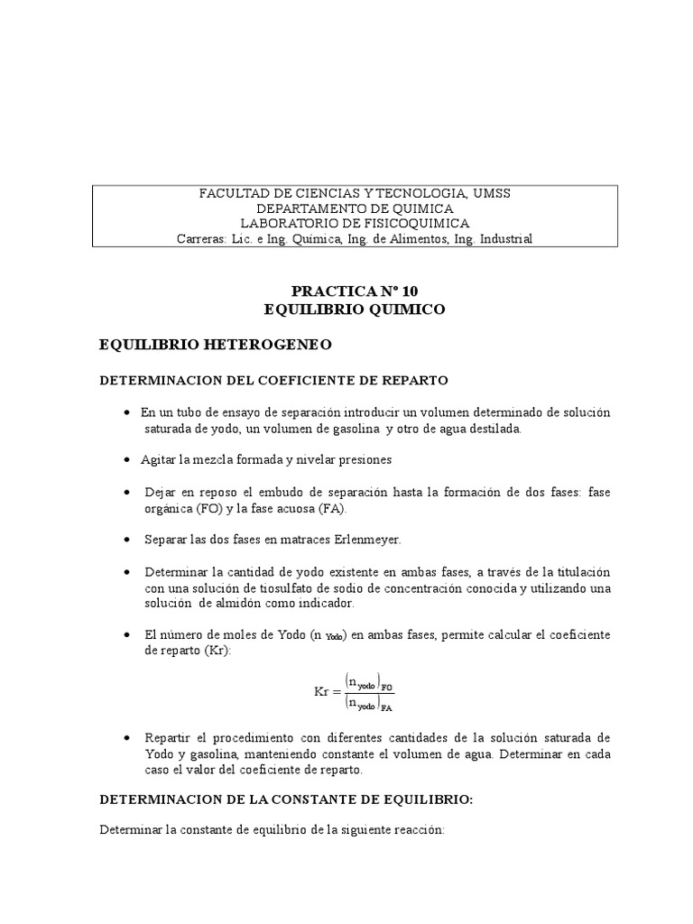 Practica #10 - Fis QMC | PDF | Equilibrio químico | Valoración