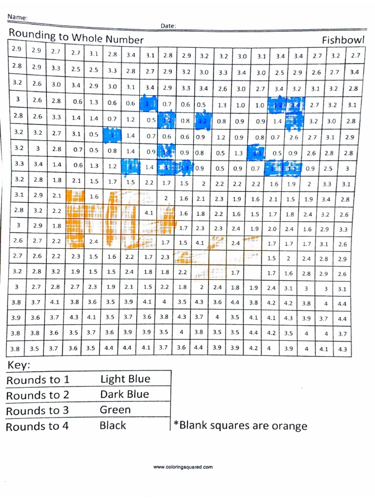 Rounding Coloring Sheet | PDF