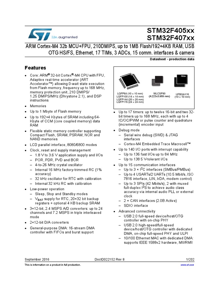 STM32F40Xxx PDF | PDF | Computer Engineering | Computer Hardware