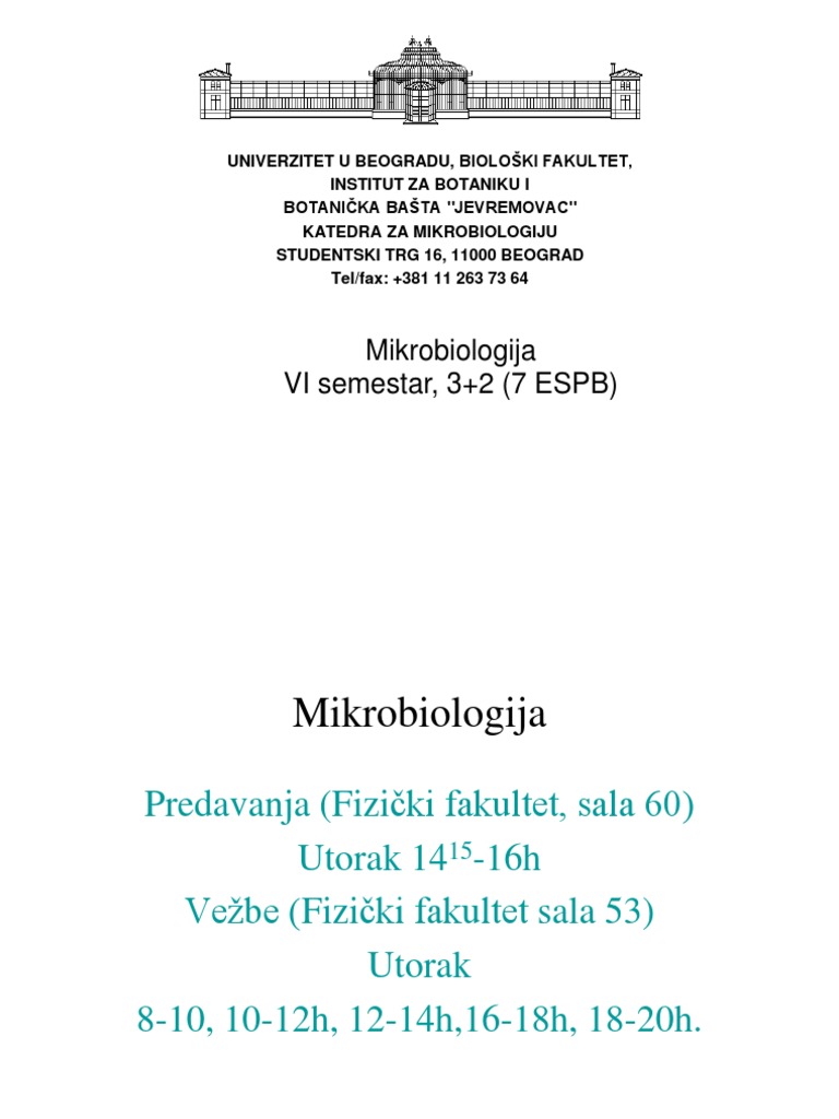 Mikrobiologija I Mikroorganizmi Za I Predavanje 2014 | PDF
