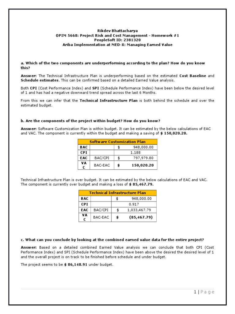 RikdevBhattacharya - Ariba Implementation at MED-X | PDF | Consumer ...
