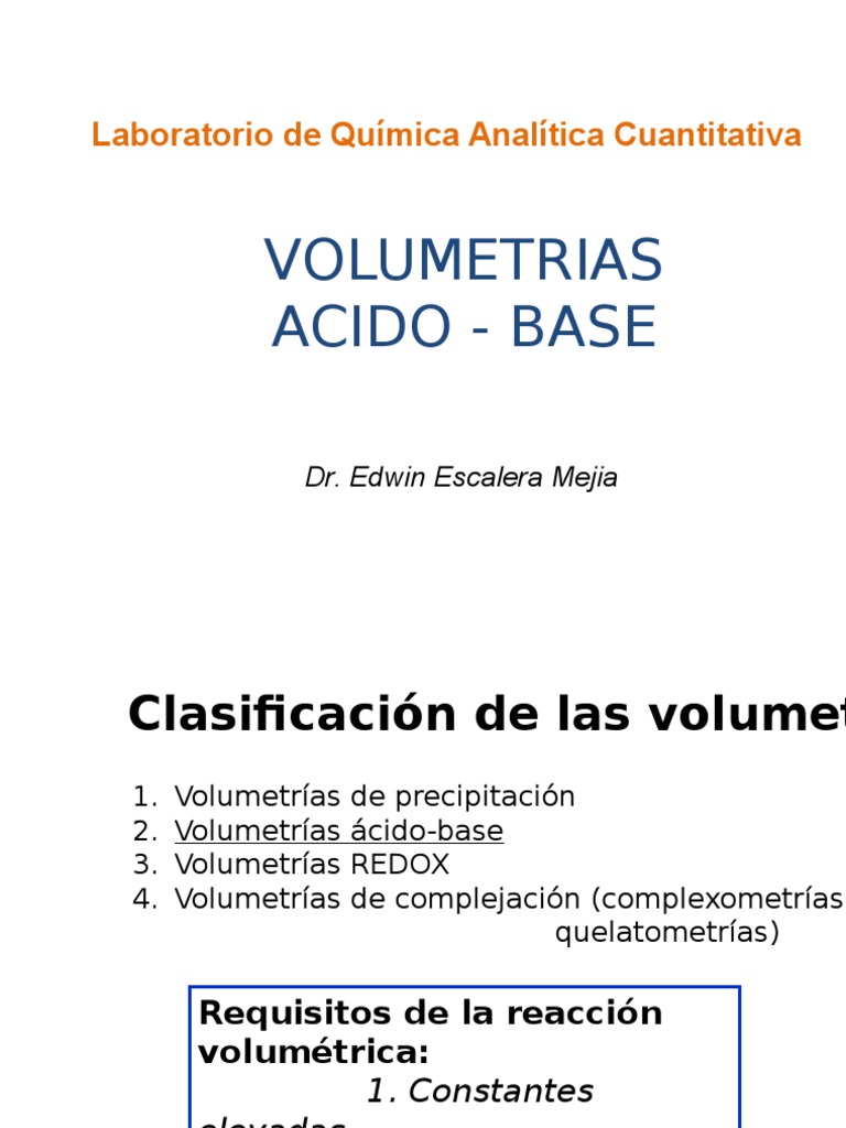 Titulacion Acido Base | PDF | Valoración | Química