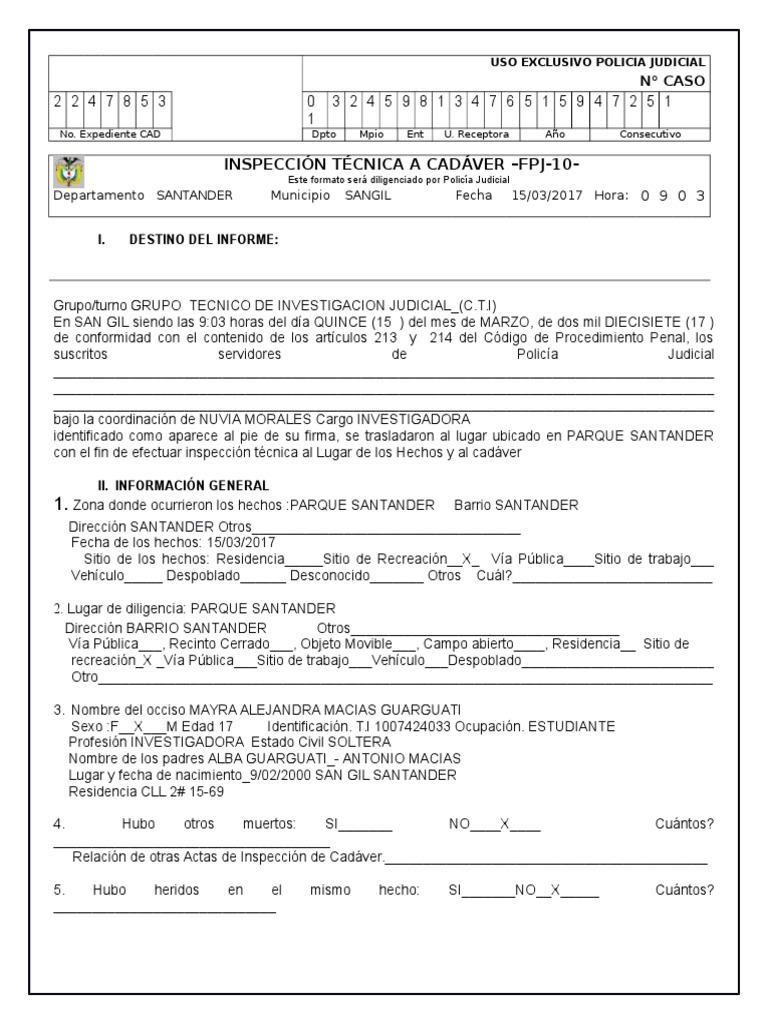 Uso Exclusivo De La Fiscalía General De La Nación Desviación
