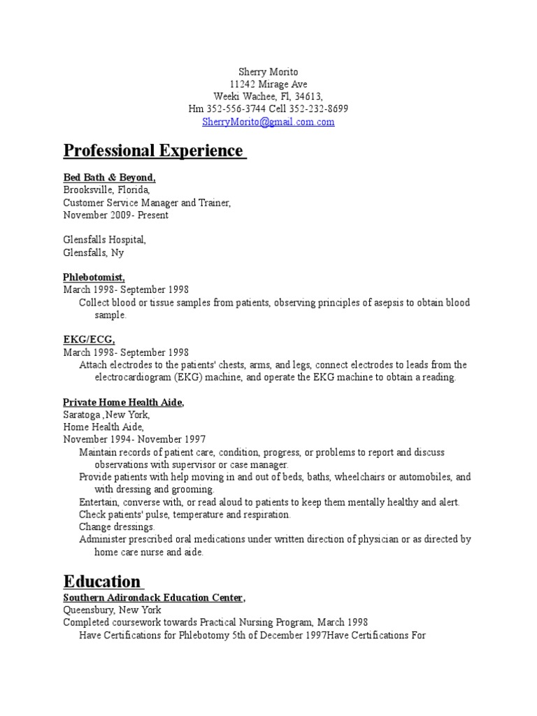 Sherry Morito Resume | PDF