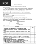 PDF Academic Performance Questionnaire | PDF