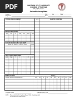 Intravenous Fluid Monitoring Sheet | PDF