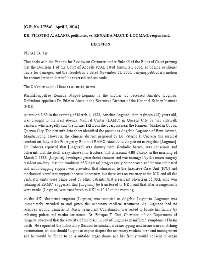 Alano Vs Magud-Logmao | PDF | Negligence | Tort