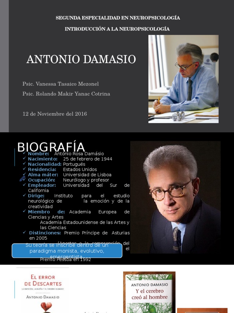 Antonio Damasio Final | PDF | Las emociones | Mente
