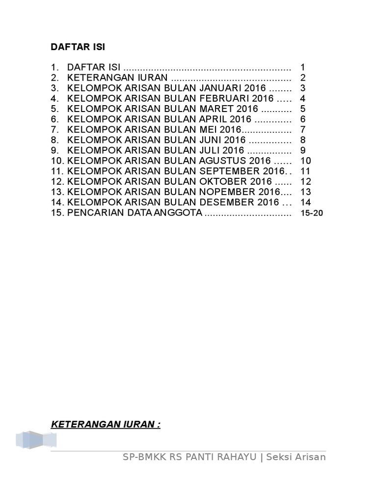 Buku Arisan | PDF