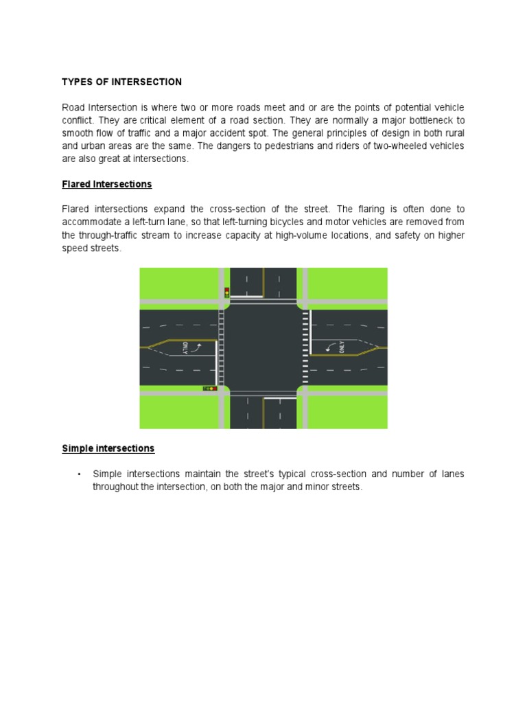 Types of Road Intersection and Interchange | PDF | Interchange (Road ...