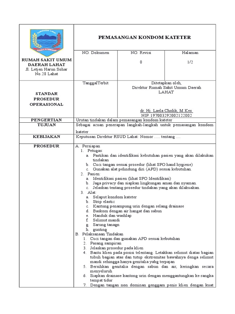 Spo Pemasangan Kondom Kateter | PDF