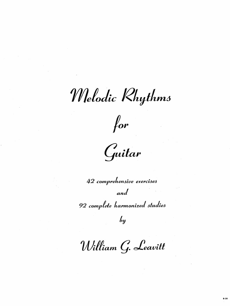 William Leavitt - Melodic Rhythms For Guitar PDF | PDF