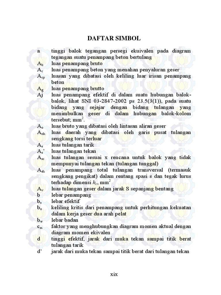 Simbol Struktur Beton dan Baja | PDF