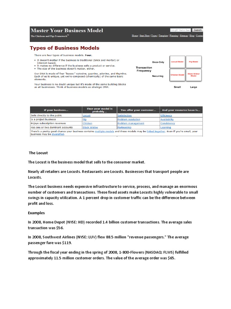 Business Models | PDF | Business Model | Revenue