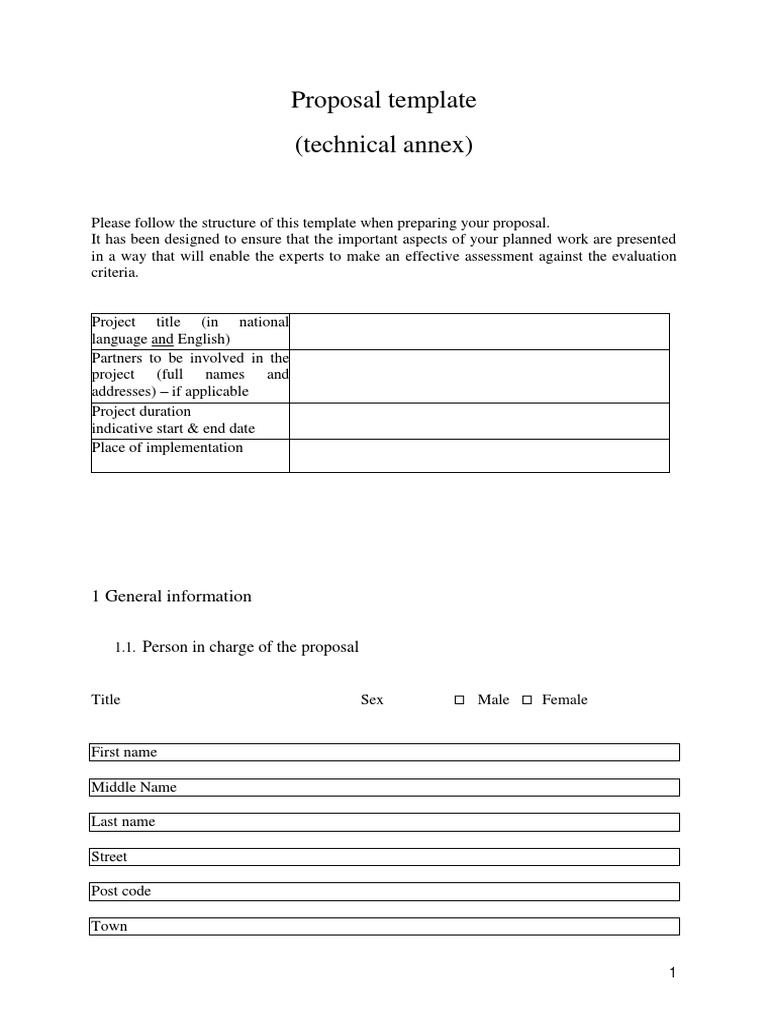 Proposal Template | PDF | Innovation | European Union
