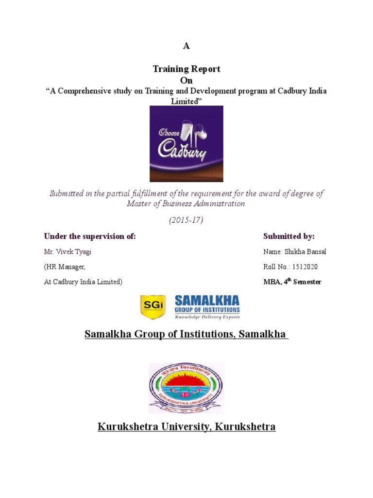 A Training Report On: Samalkha Group of Institutions, Samalkha | PDF ...