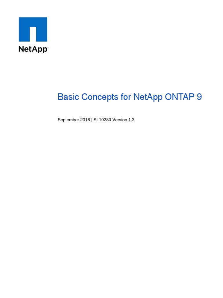 Basic Concepts For Netapp Ontap 9 V1.3-Lab Guide | PDF | Hard Disk Drive | Areas Of Computer Science