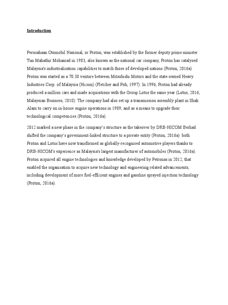 Proton Malaysia Assignment | PDF | Association Of Southeast Asian ...