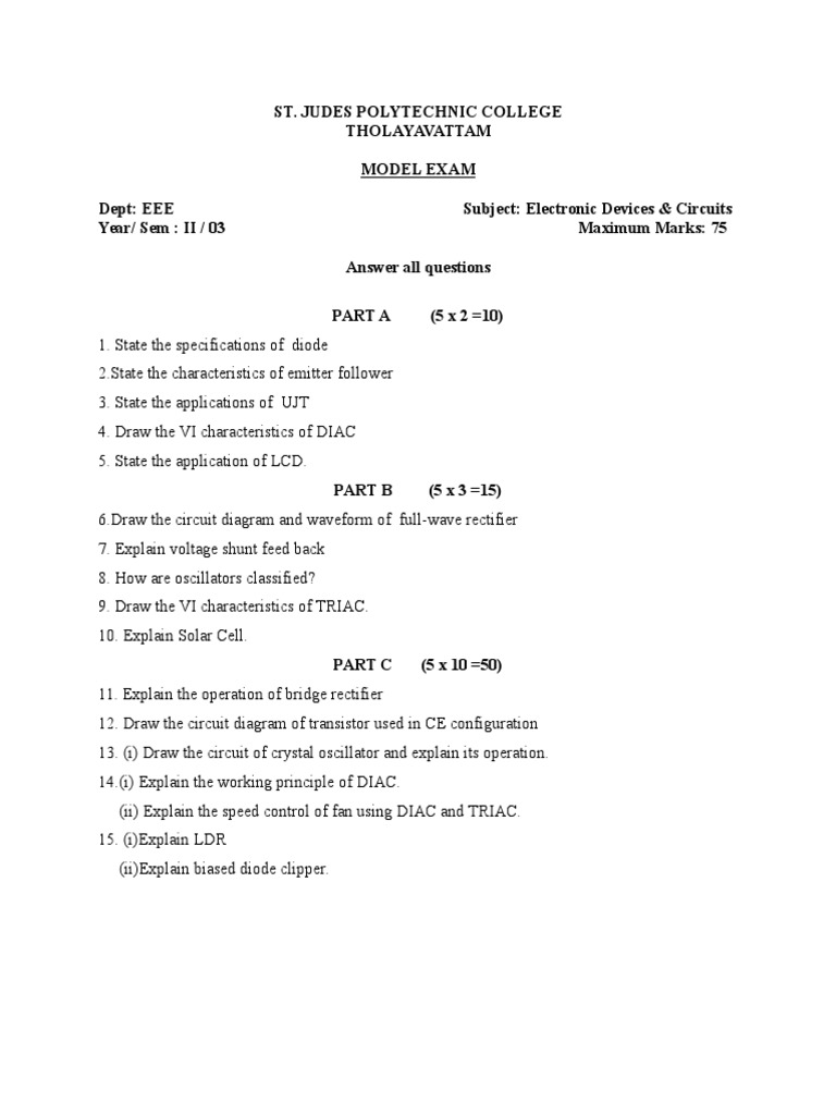 EDC Model | PDF | Electrical Components | Electronic Circuits