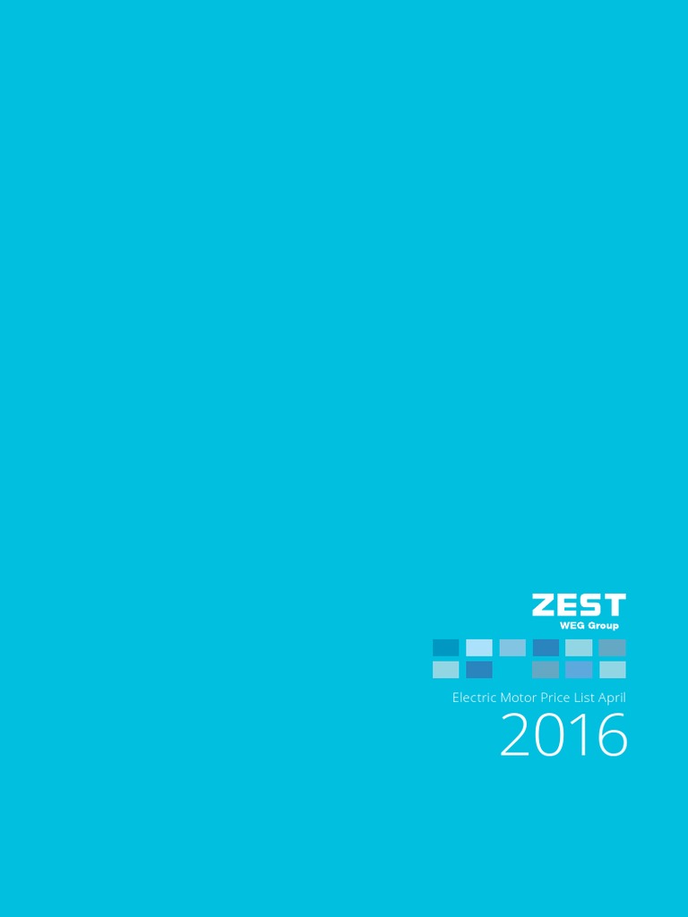 Zest WEG Group Motor Price List 2016 PDF | PDF