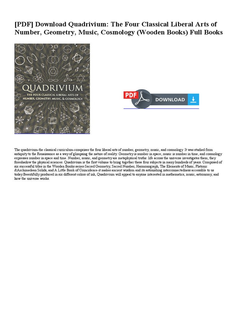 Quadrivium The Four | PDF | Liberal Arts Education | E Books