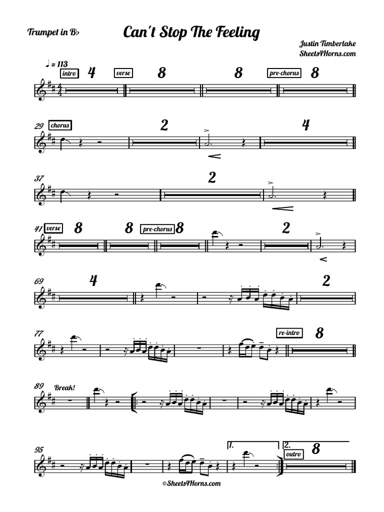 Cant Stop The Feeling | PDF