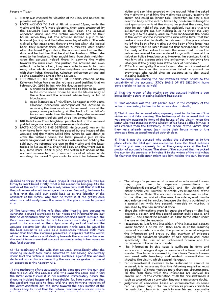 People V Tiozon Complete | Download Free PDF | Hearsay | Evidence (Law)