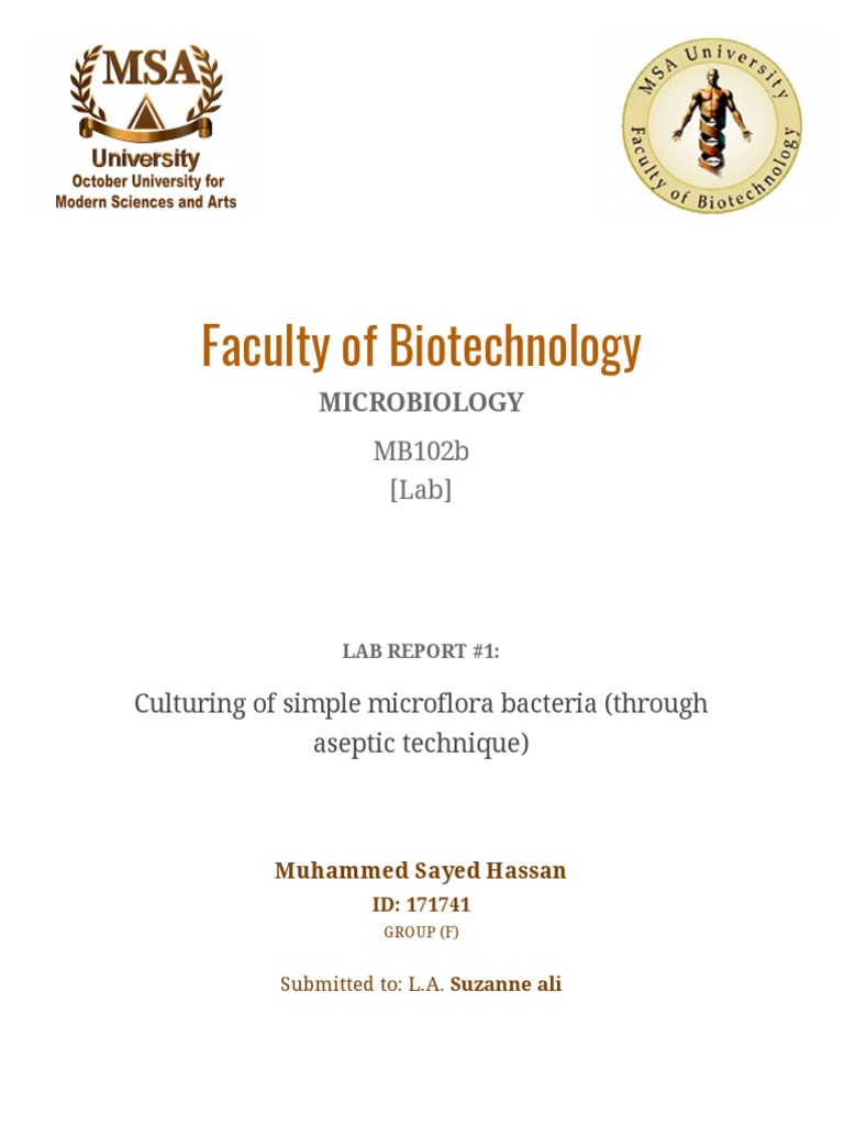 Microbiology Lab Report: Culturing of Microflora Bacteria Through ...