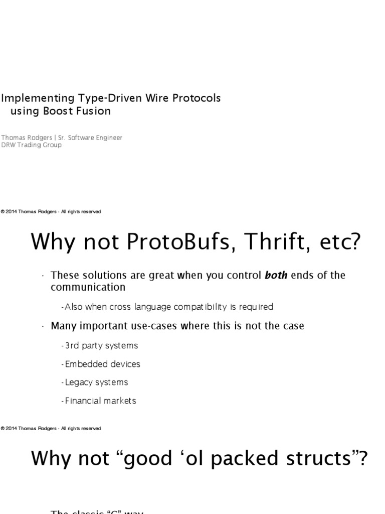 Implementing Wire Protocols With Boost Fusion - Thomas Rodgers - CppCon ...