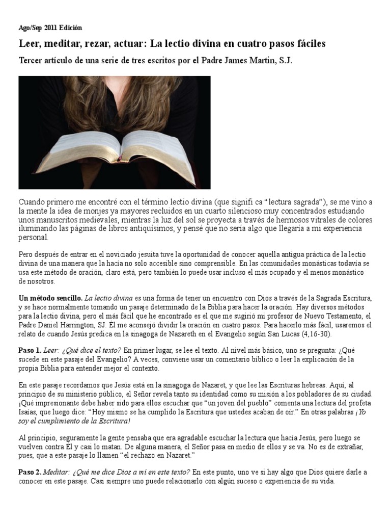 La Lectio Divina en Cuatro Pasos Fáciles | Oración | Lectio Divina