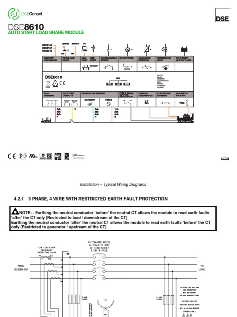 DSE8610 Wiring Diagram | PDF | Telecomunicaciones | Redes de computadoras