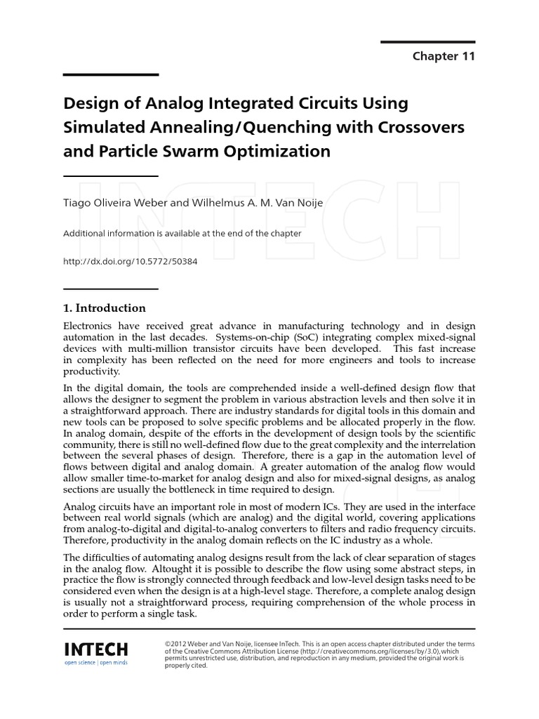Design of Analog Integrated Circuits Using Simulated Annealing ...