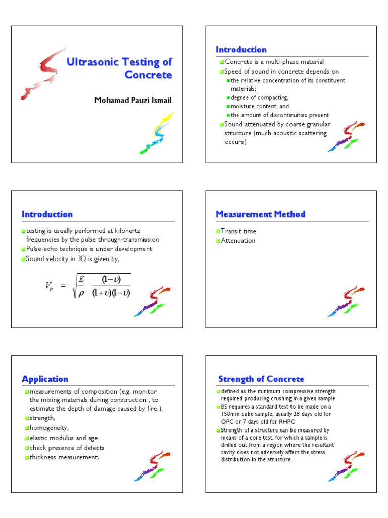 Ultrasonic Testing of Concrete | Concrete | Ultrasound