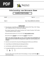 Class 10 Pwnsat Exam Question Paper | PDF | Optics | Refractive Index
