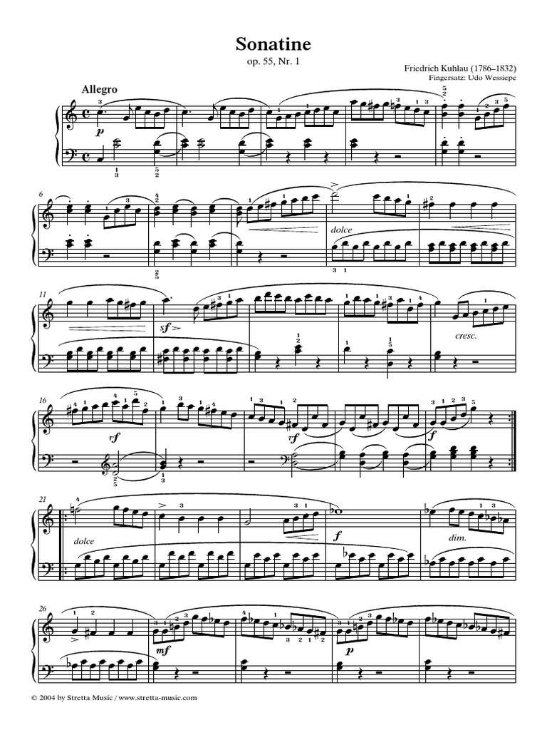 Kuhlau - Sonatine Op.55 N°1 PDF | PDF