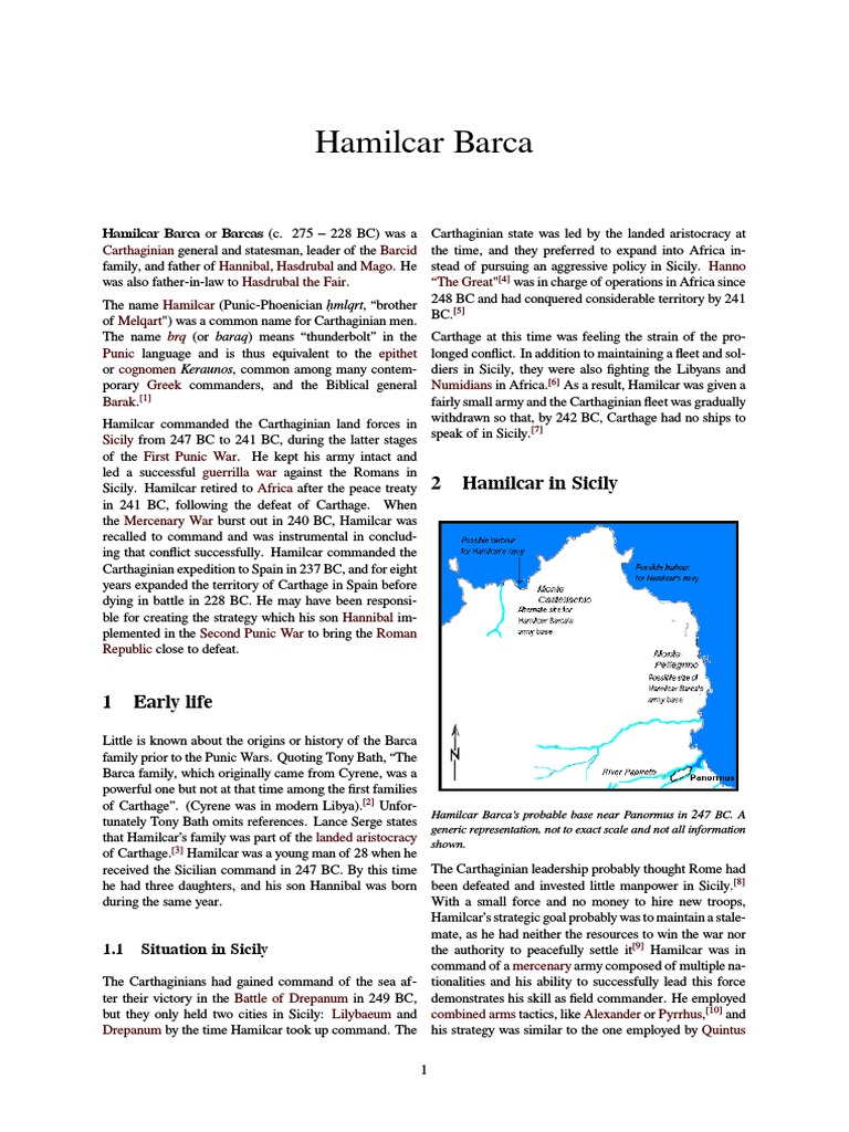 Hamilcar Barca | PDF | Punic Wars | Hannibal