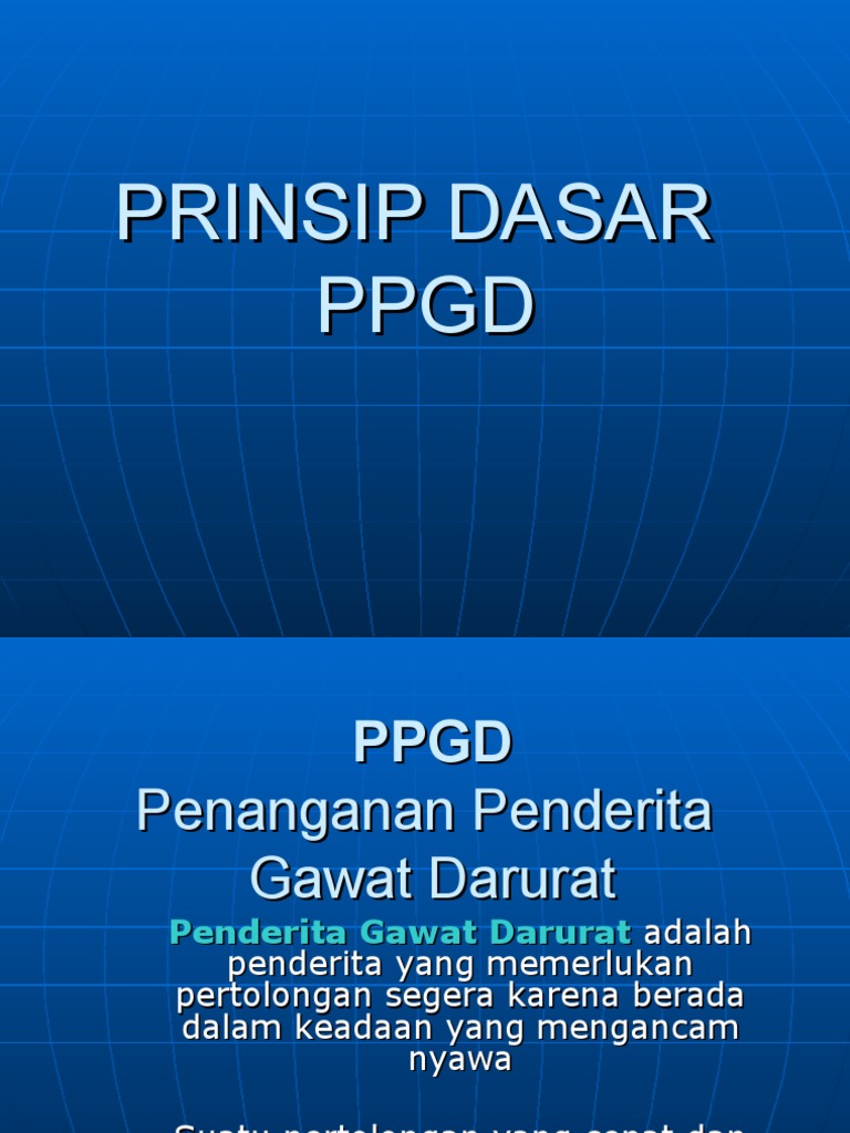 Prinsip Dasar PPGD - Dr. Nirmala | PDF