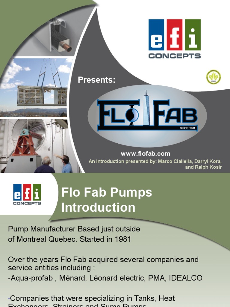 FLO FAB Presentation | Download Free PDF | Water Heating | Pump