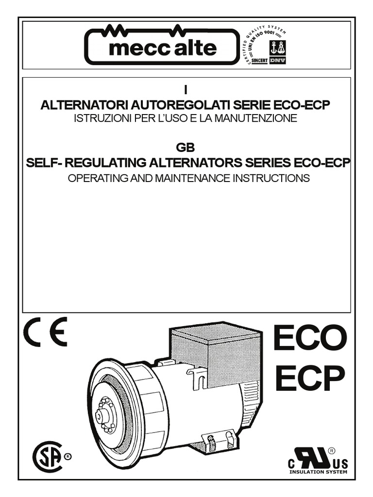 Mecc Alte - ECO-ECP Manual | PDF