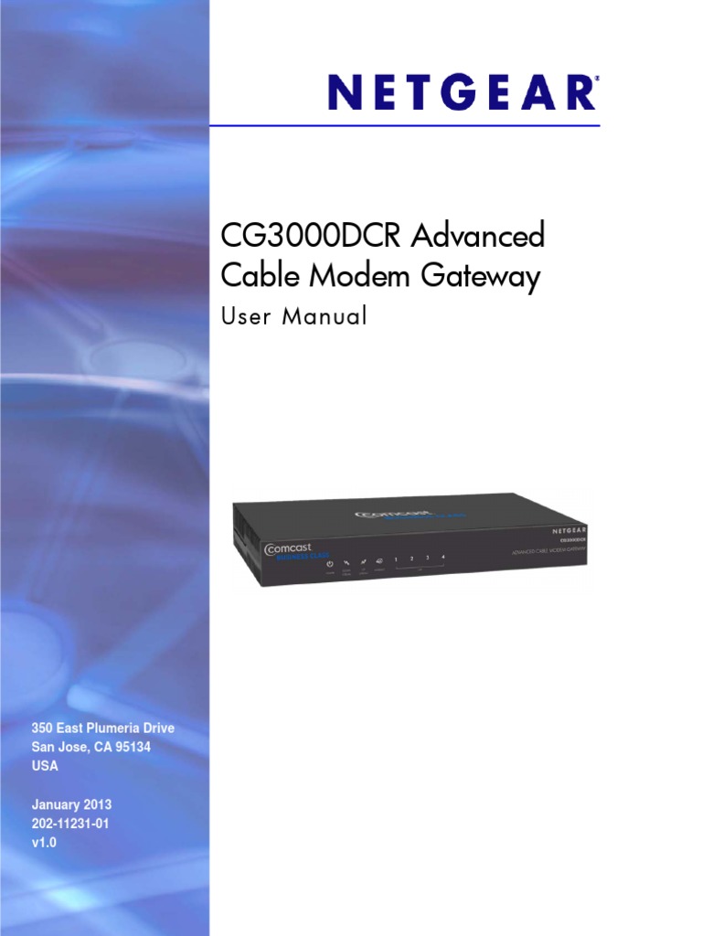 Netgear CG3000DCR User Manual (Comcast) | PDF | Virtual Private Network ...