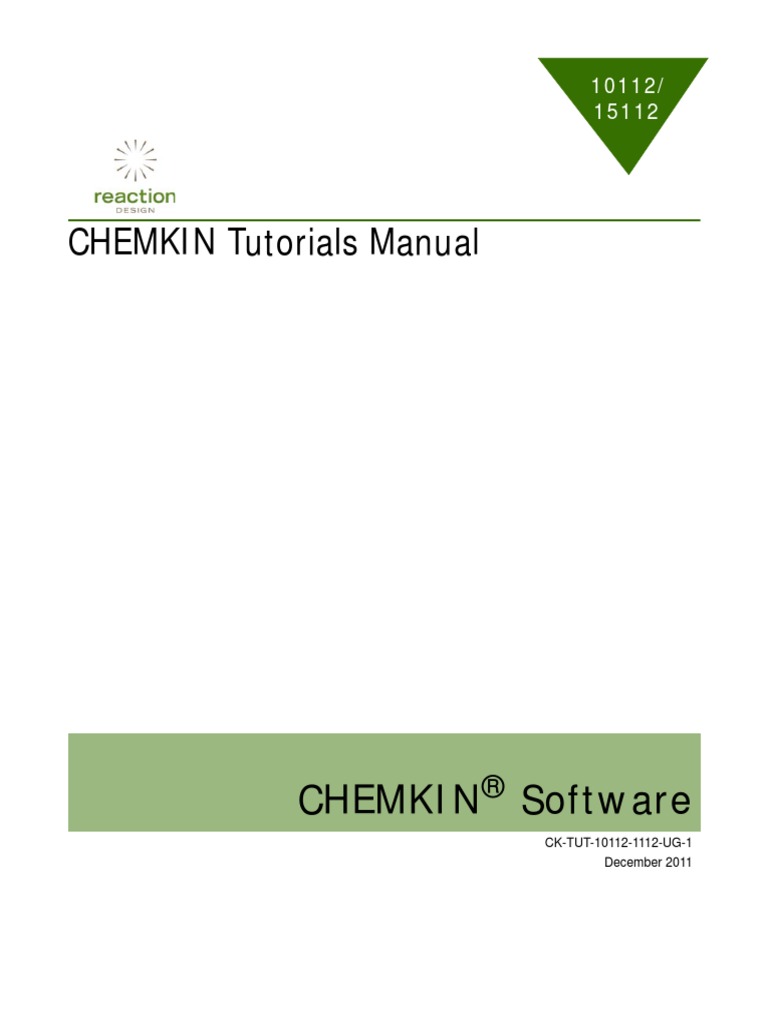 ChemKin Tutorial 2-3-7 PDF | Download Free PDF | Chemical Vapor ...