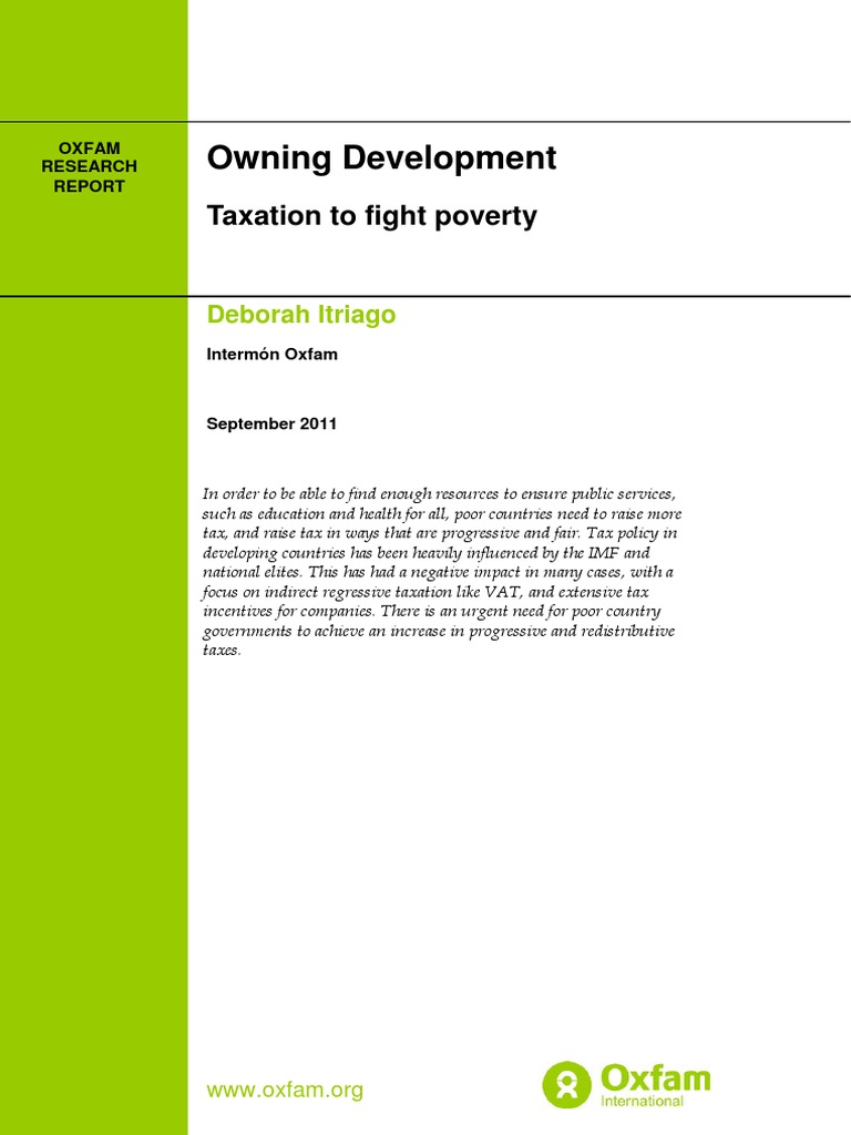 Owning Development: Taxation To Fight Poverty | PDF | Economic ...