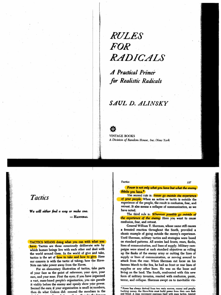 Rules For Radicals: A Practical Primer For Realistic Radicals | PDF