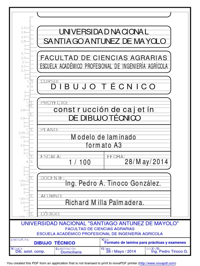Membrete Dibujo Técnico Formato A3 PDF | PDF