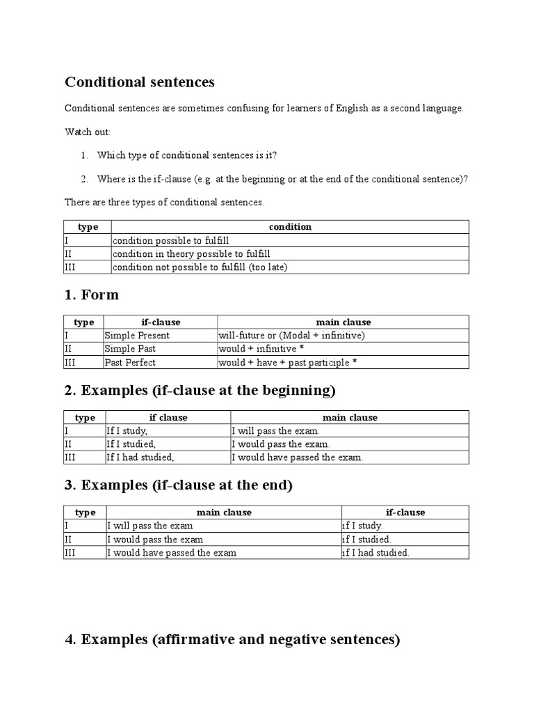 if-clause.docx | Linguistic Typology | Rules