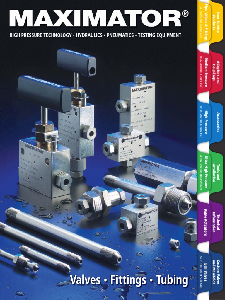 Web Catalogue Maximator Valves Fittings and Tubings 2013 | PDF | Valve ...
