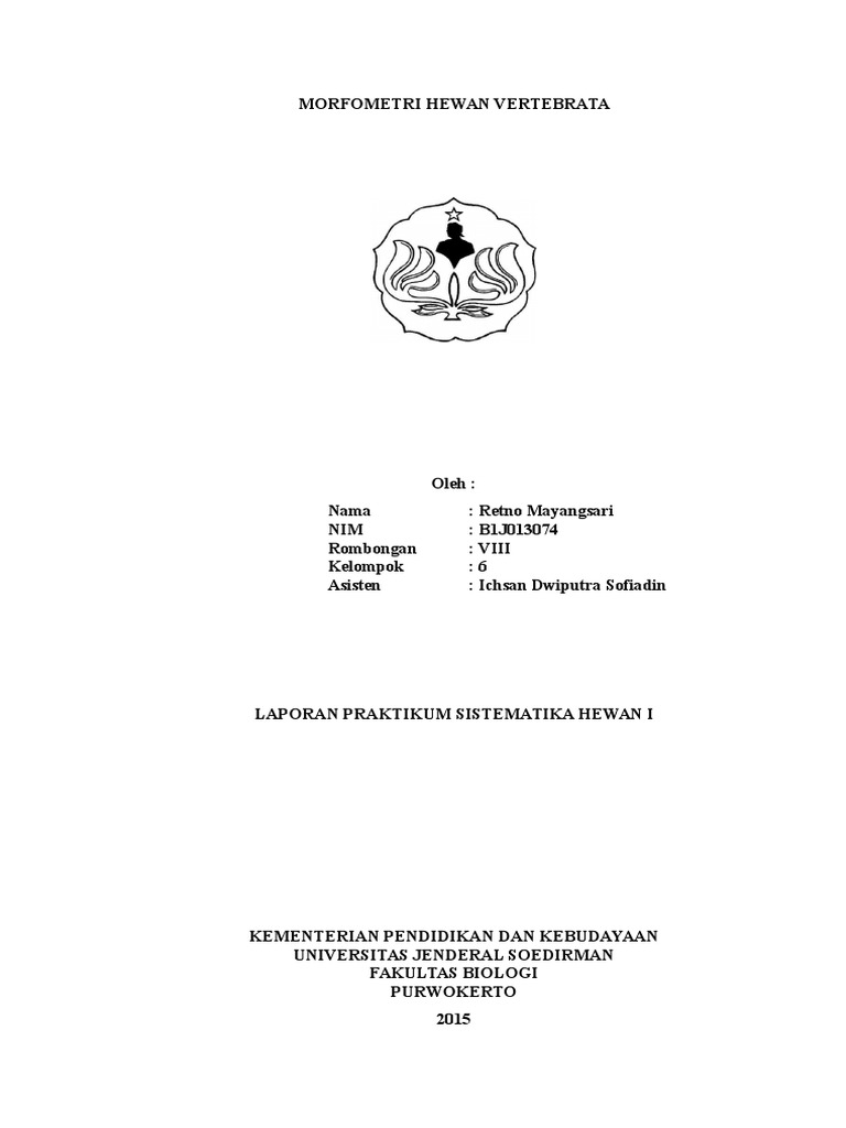 Morfologi dan Morfometri Vertebrata | PDF | Sains & Matematika