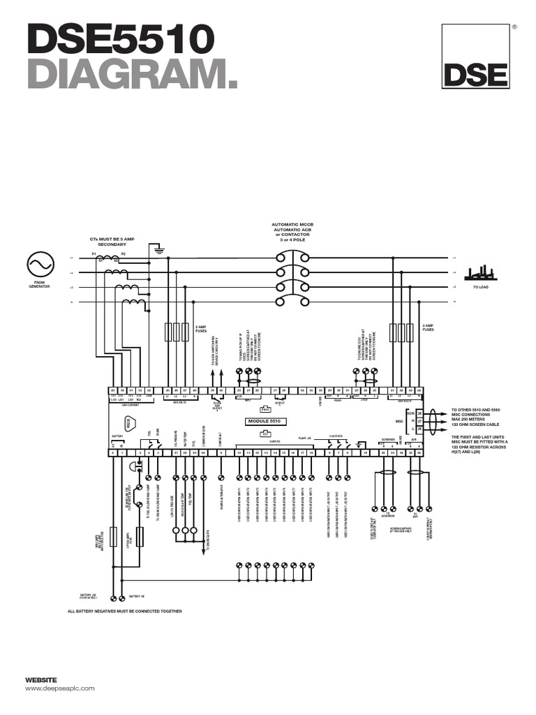 Dse5510 Diagram PDF | Electrical Engineering | Electrical Components